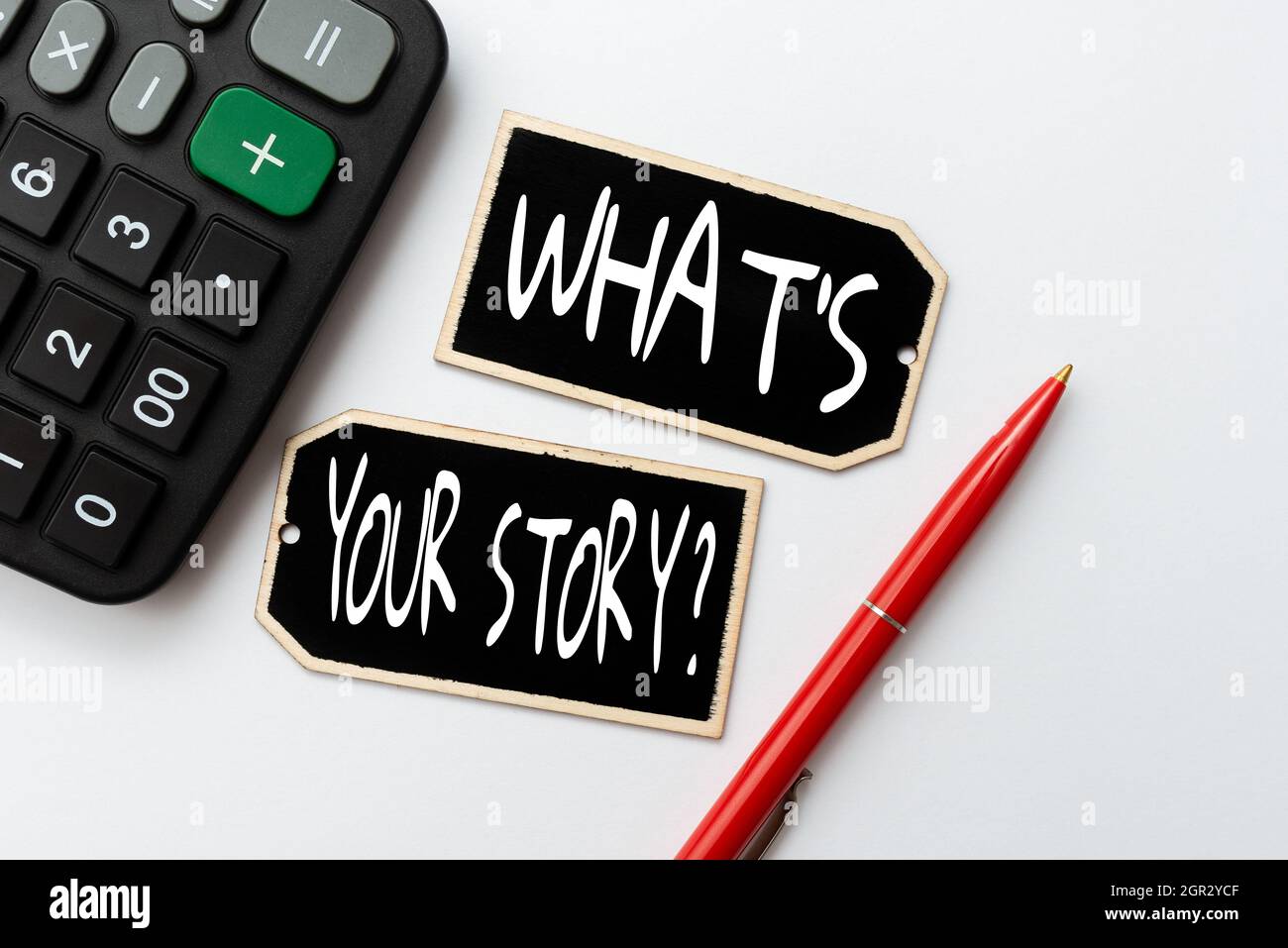 Conceptual caption What S Your Story Question. Business overview asking ...