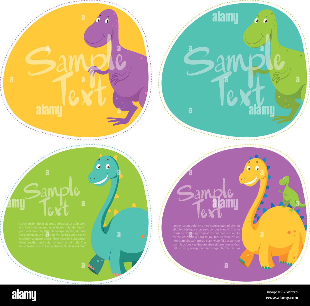 Sticker design with cute dinosaur Stock Vector Image & Art - Alamy