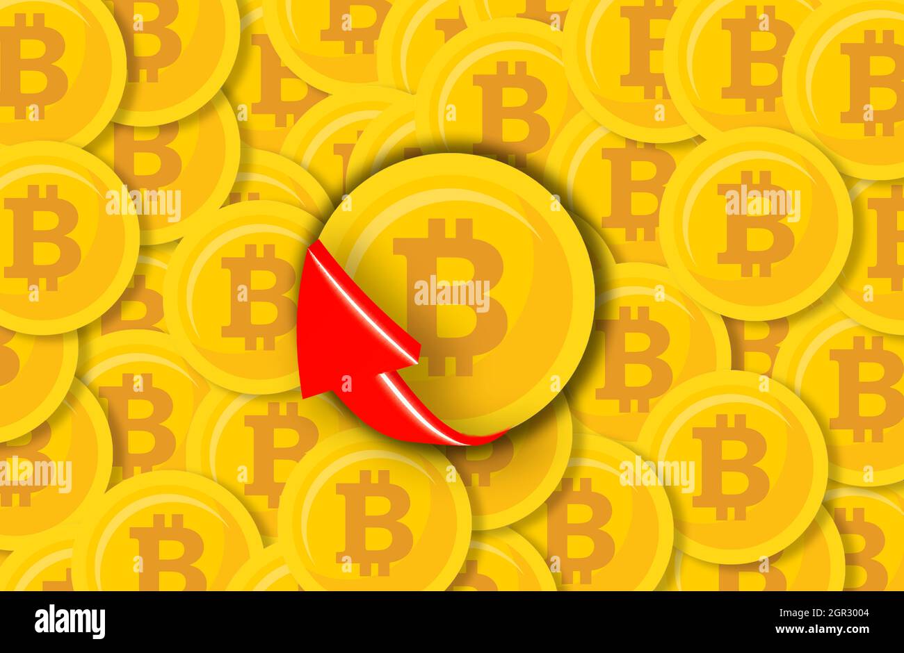 Illustration with bitcoin symbols - background or wallpaper Stock Photo ...