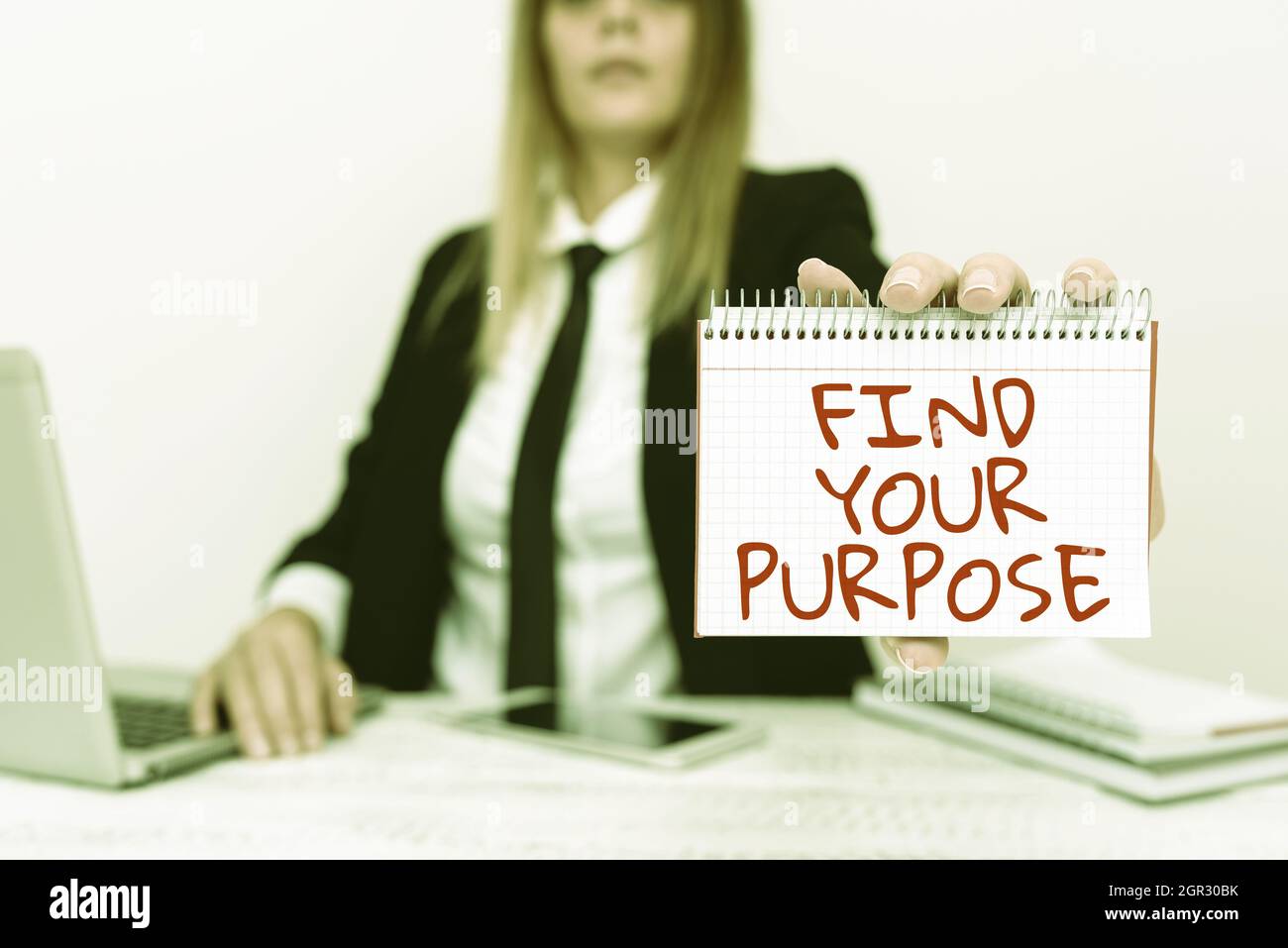 Text caption presenting Find Your Purpose question. Business idea ...