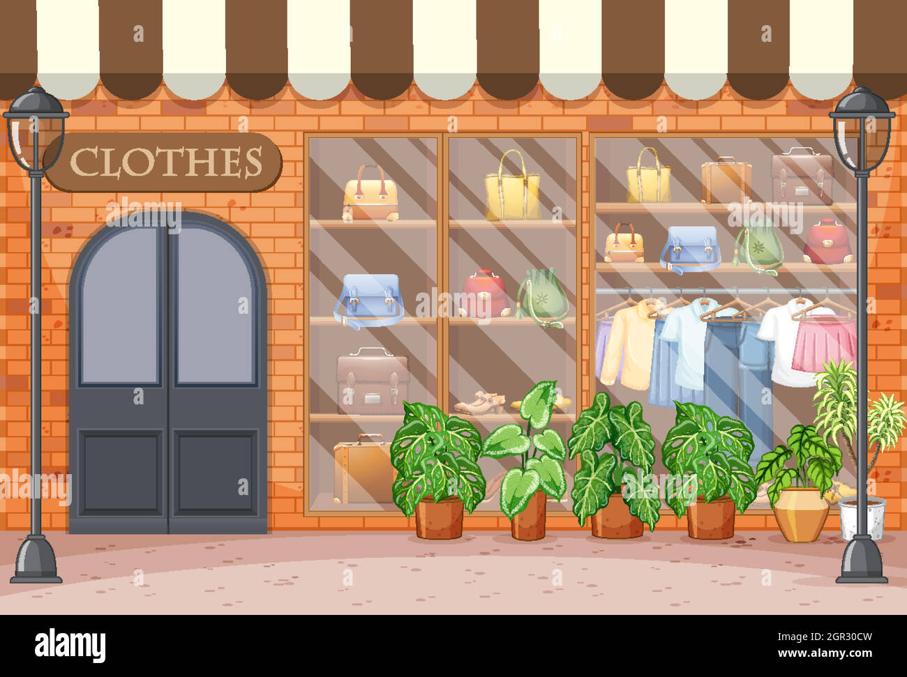 Fashion clothes store background Stock Vector Image & Art - Alamy