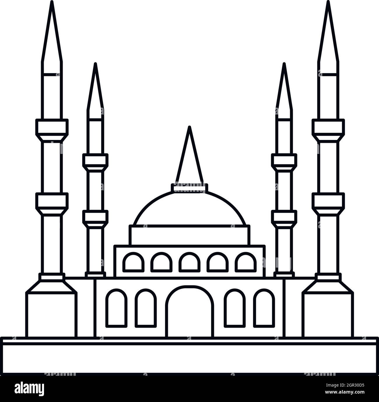 Icon building mosque muslim Stock Vector Images - Alamy