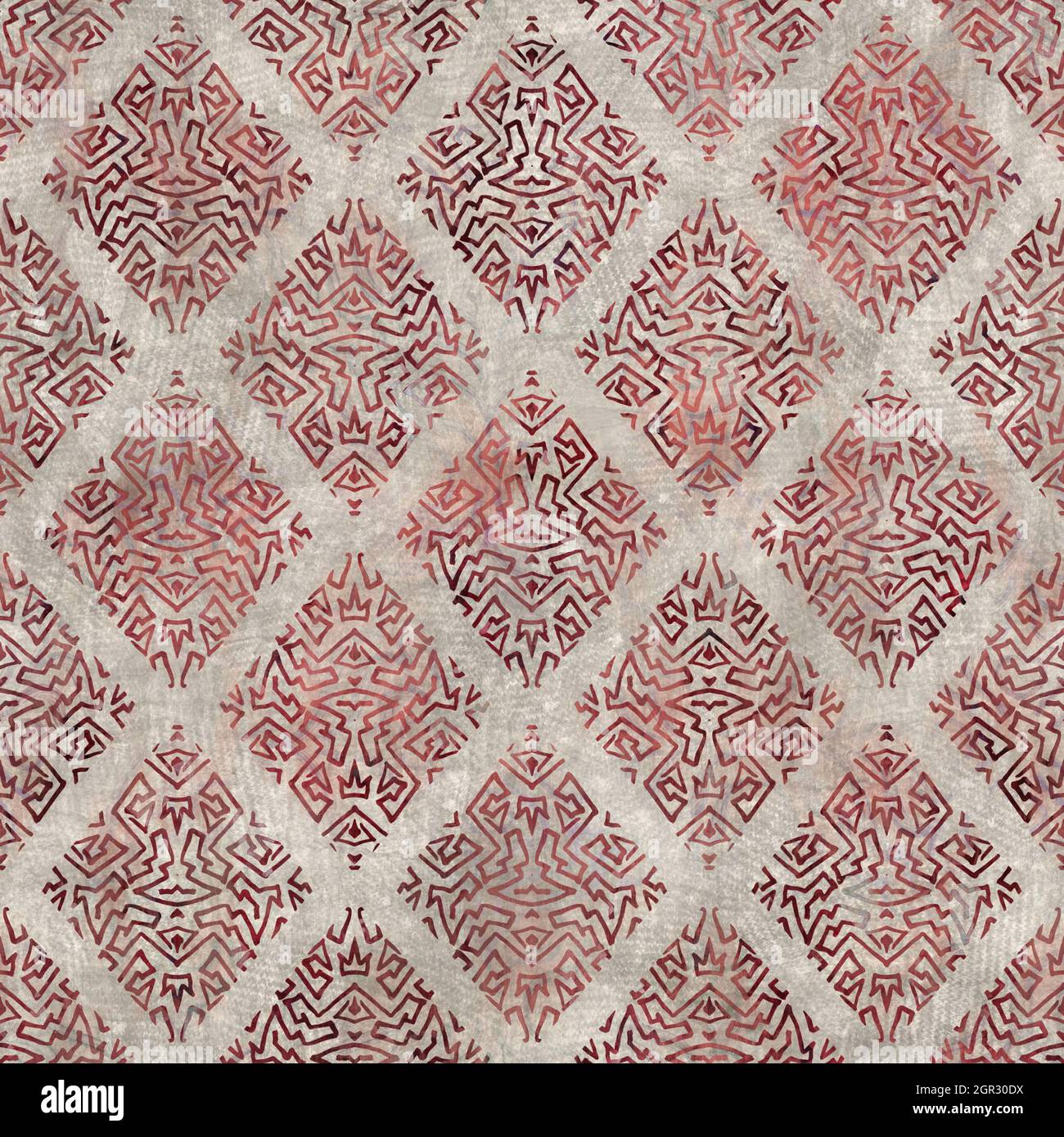 Seamless tribal ethnic damask rug motif for surface pattern design and ...