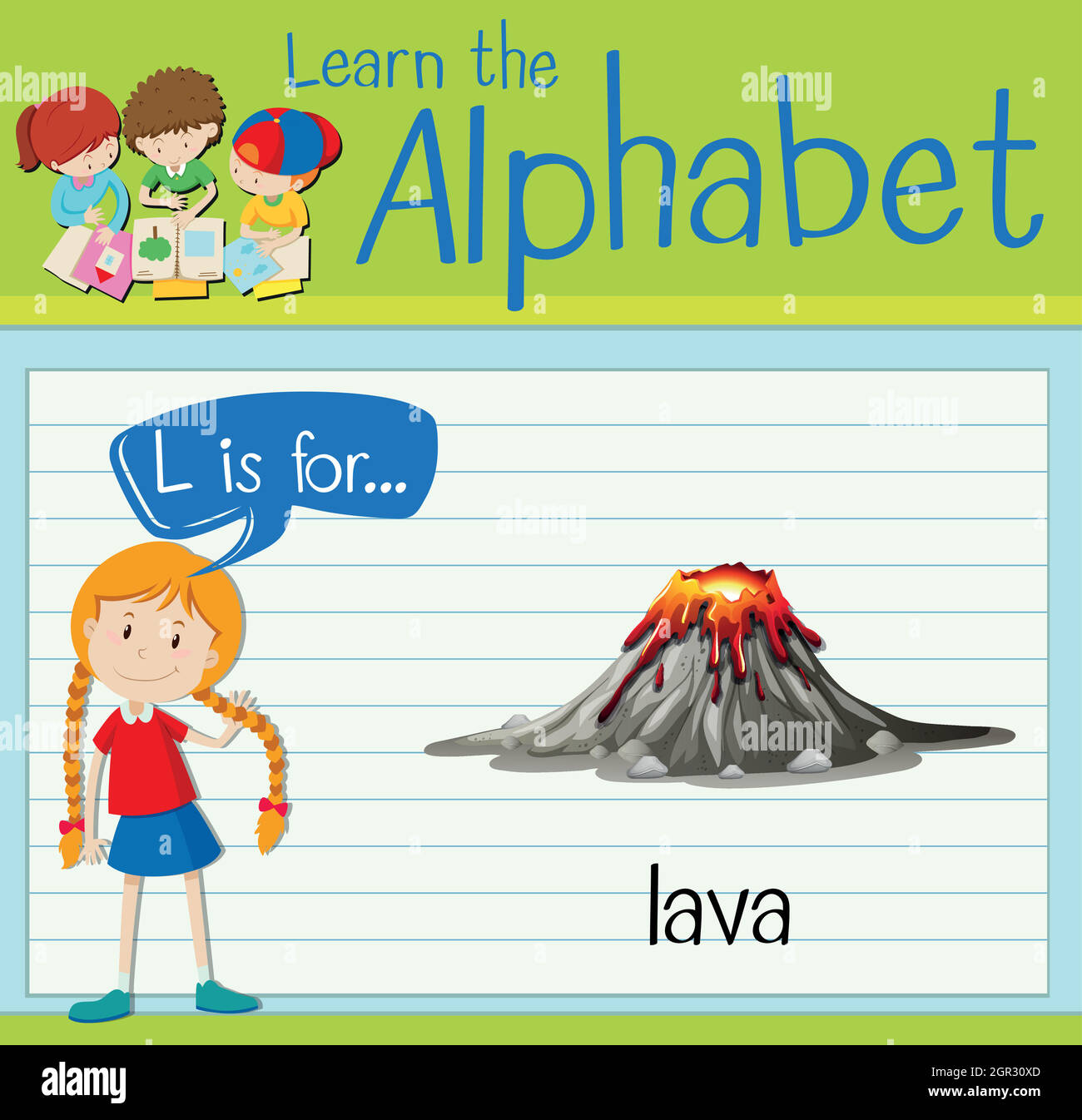 Flashcard letter L is for lava Stock Vector Image & Art - Alamy