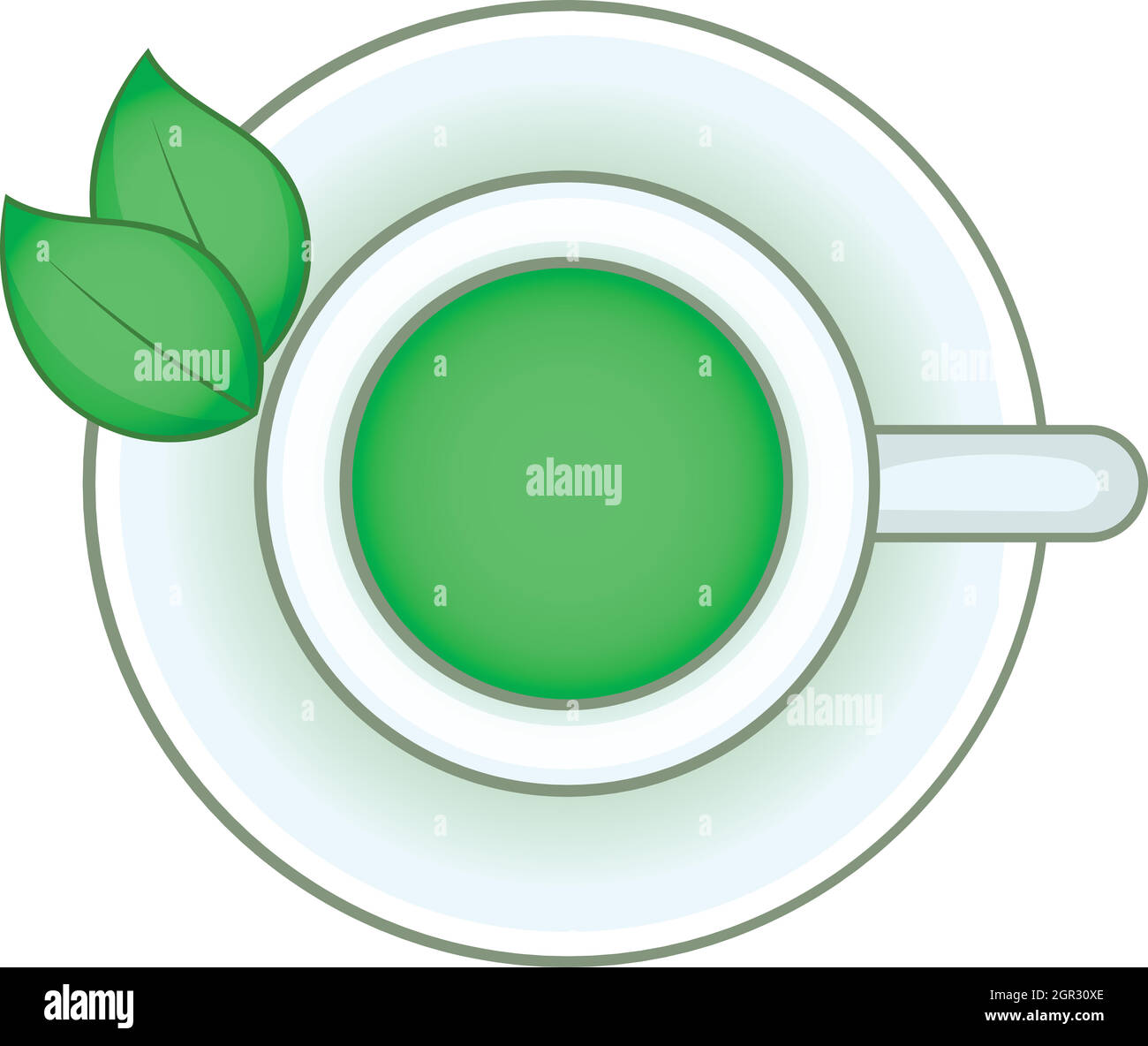 Cup of green tea icon, cartoon style Stock Vector Image & Art - Alamy