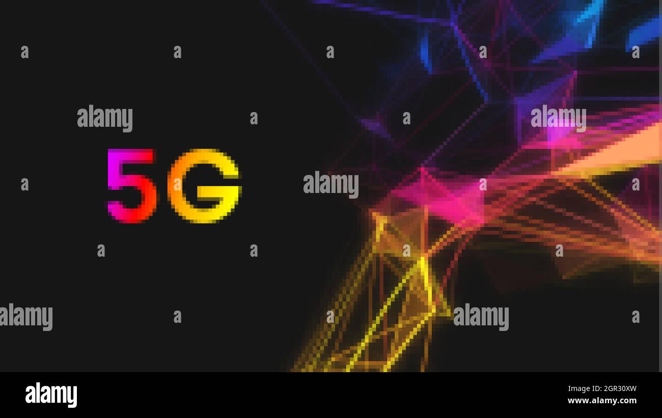 5g network technology background. Vector 5g data transfer concept. EPS ...
