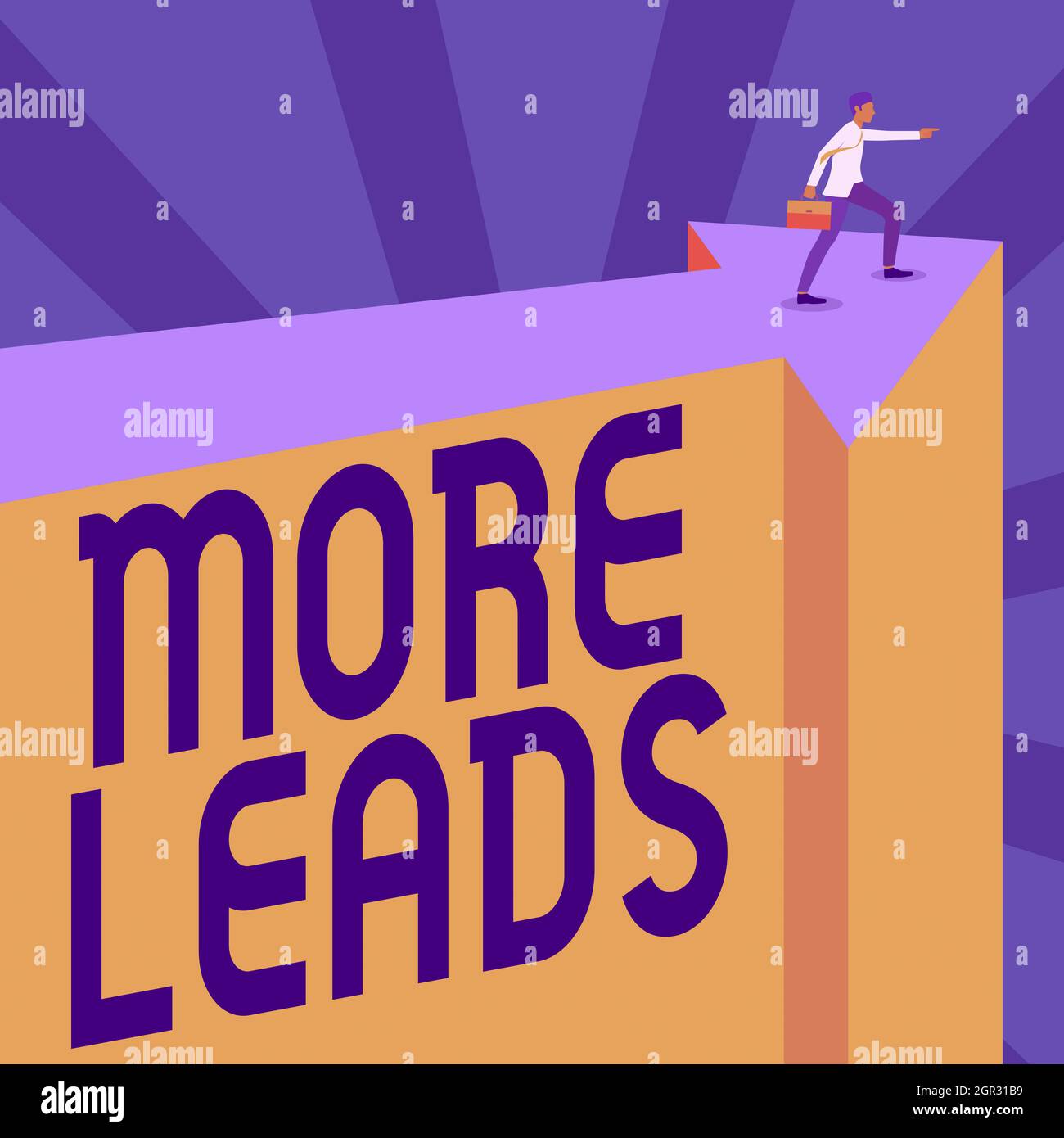 Hand writing sign More Leads. Internet Concept initiation of consumer ...