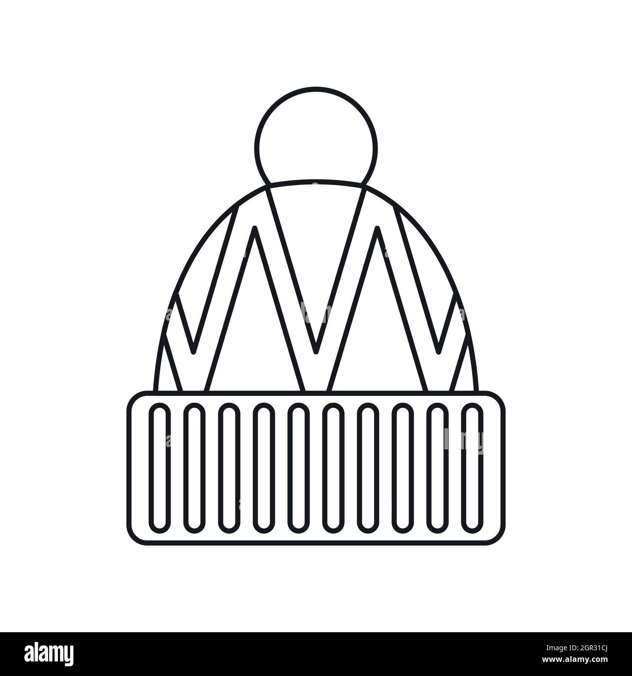 Winter hat icon outline style hi-res stock photography and images - Alamy