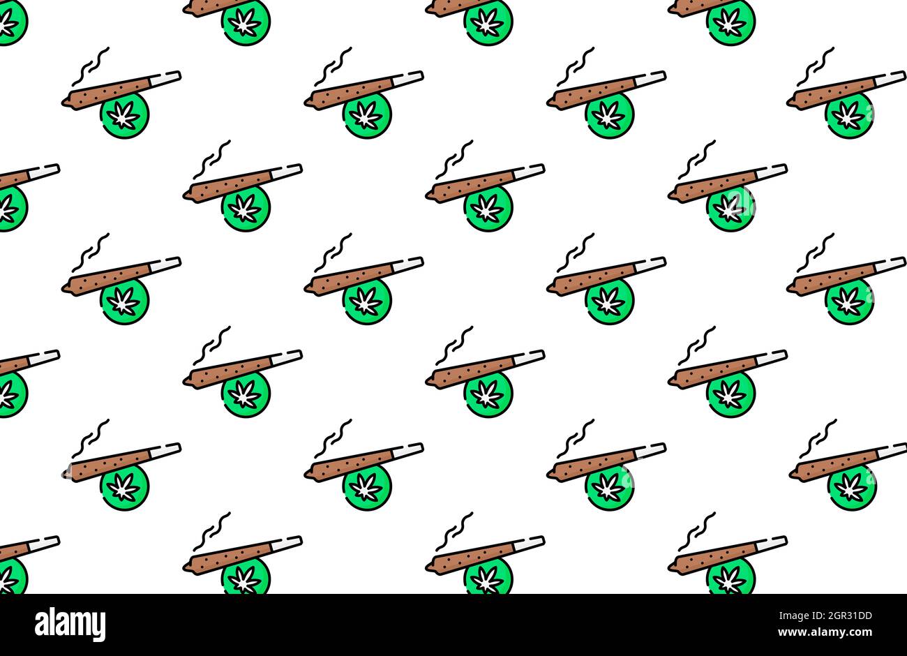 Illustration with marijuana joint patterns - background or wallpaper ...