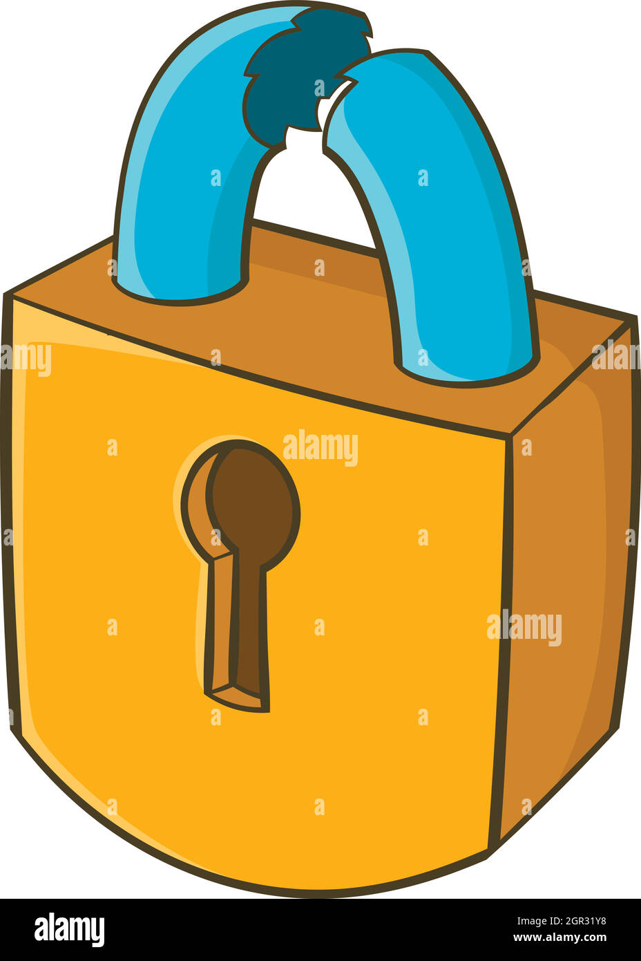 Padlock cartoon hi-res stock photography and images - Alamy