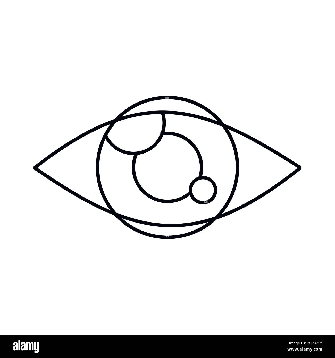 Eyeball icon outline style Cut Out Stock Images & Pictures - Alamy