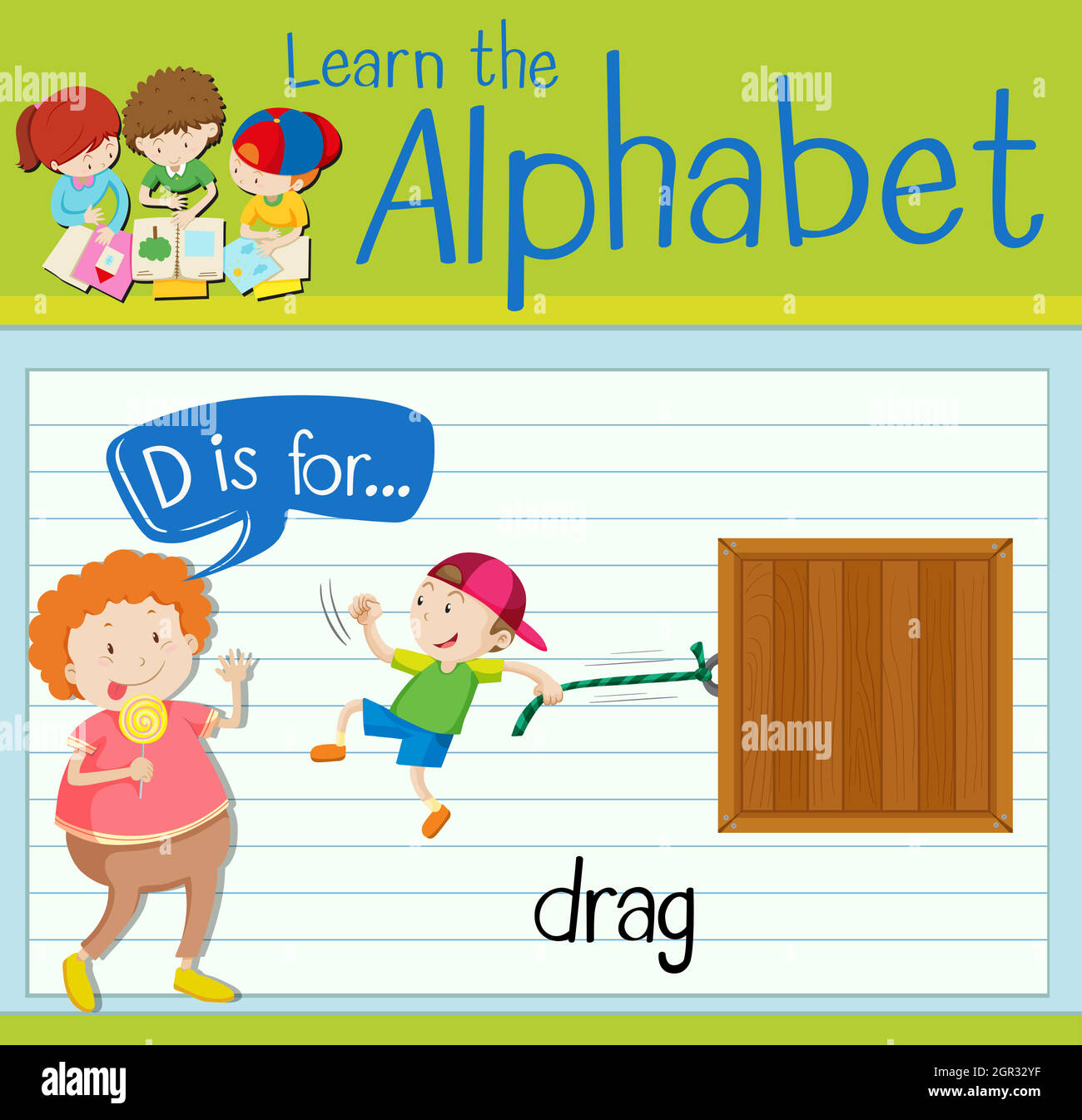 Flashcard letter D is for drag Stock Vector Image & Art - Alamy