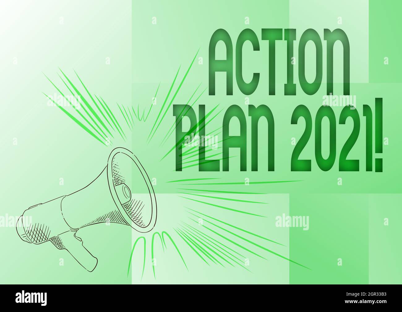 Text caption presenting Action Plan 2021. Internet Concept proposed ...