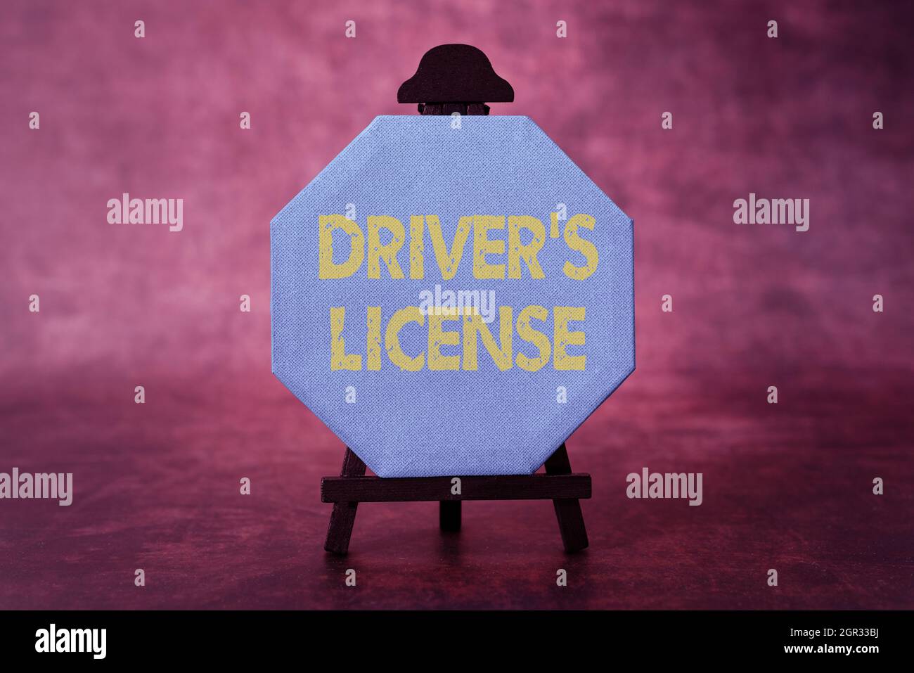 Hand writing sign Driver S License. Word Written on a document ...