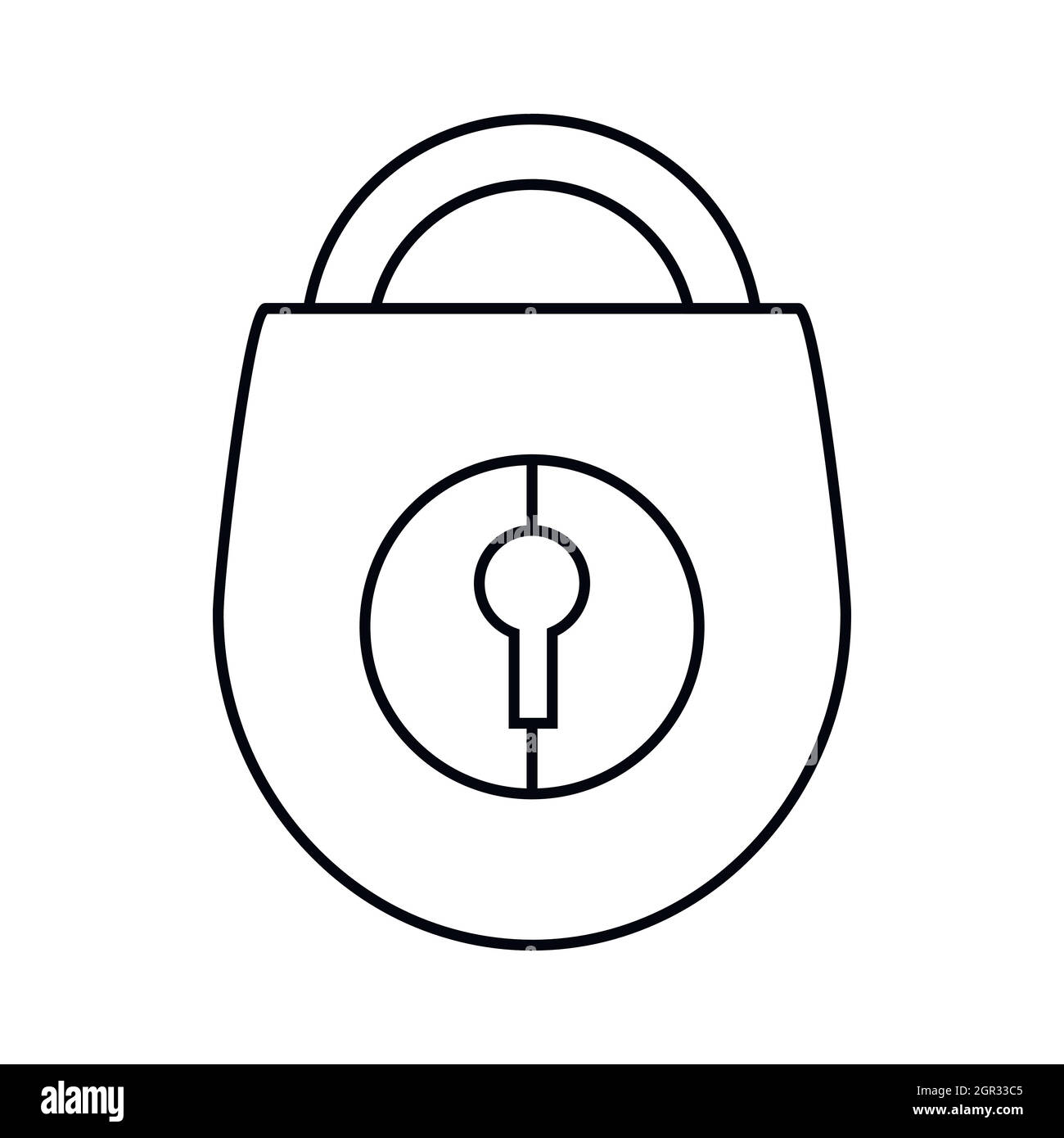 Icon access padlock Cut Out Stock Images & Pictures - Alamy