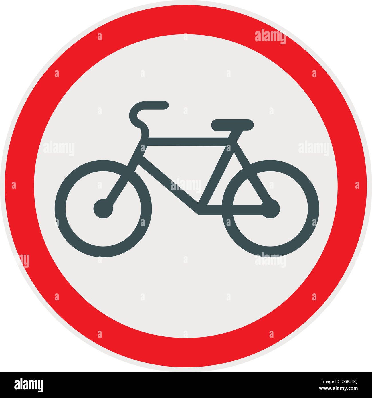 Bicycle by no entry sign hi-res stock photography and images - Alamy