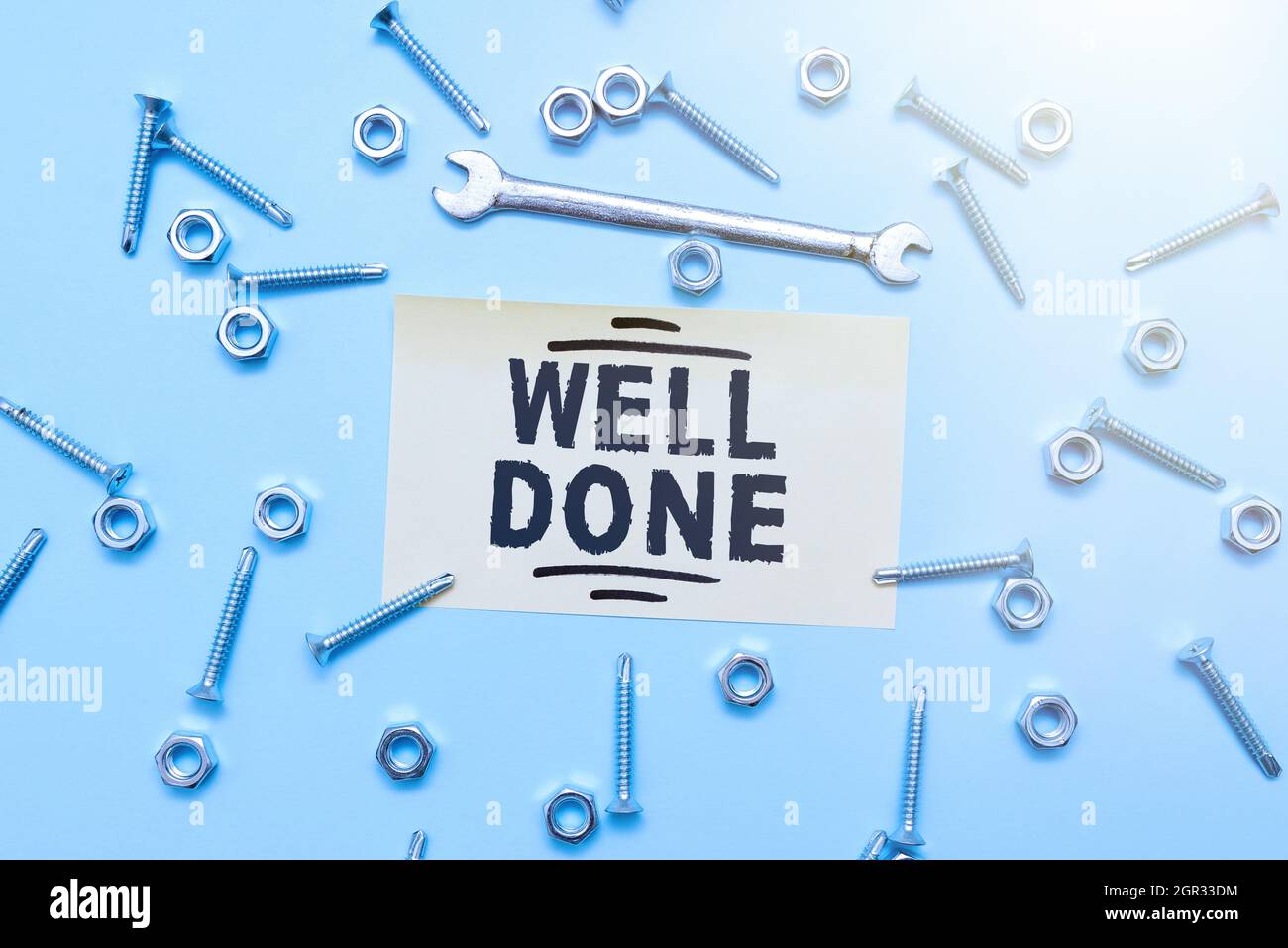 Conceptual display Well Done. Business showcase used praising person or ...