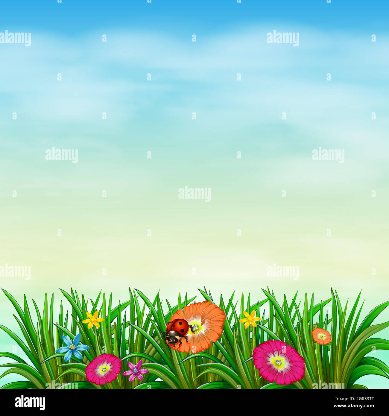 Flowery garden Stock Vector Images - Alamy