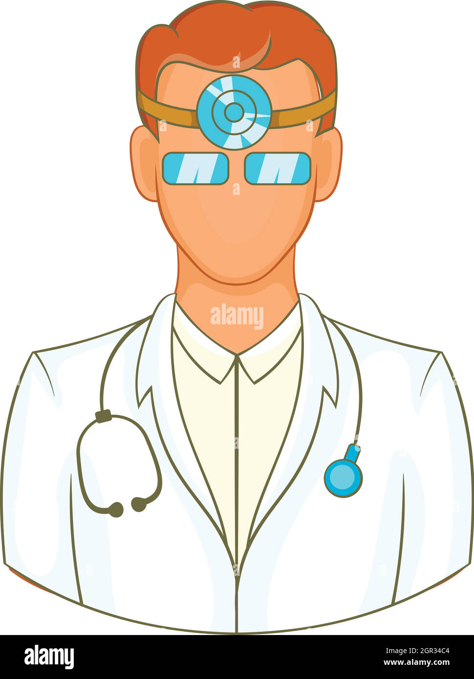 Doctor with stethoscope icon, cartoon style Stock Vector Image & Art ...