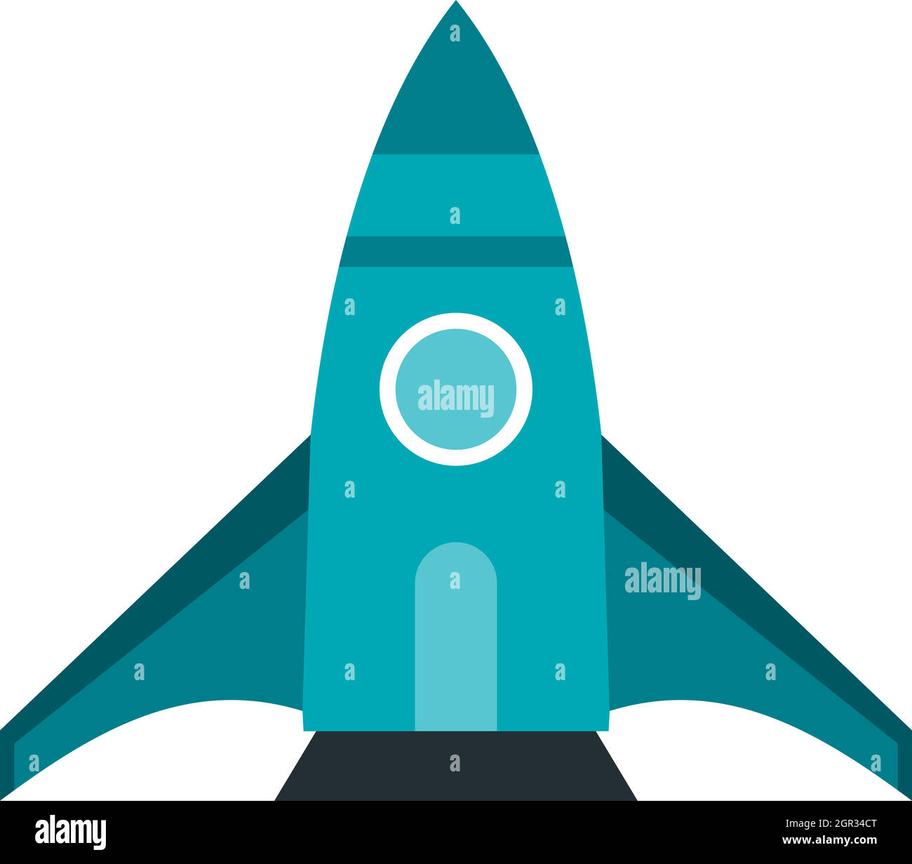 Spaceship icon in flat style Stock Vector Image & Art - Alamy