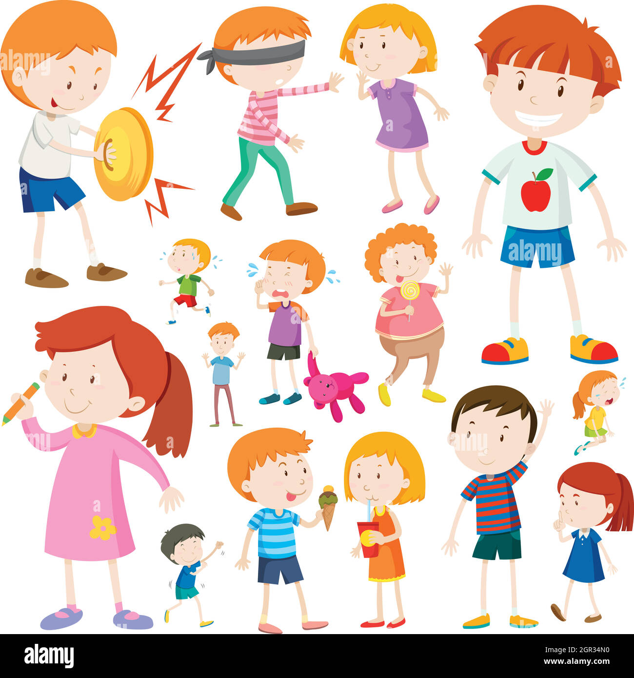 Kids doing different activities Stock Vector Image & Art - Alamy