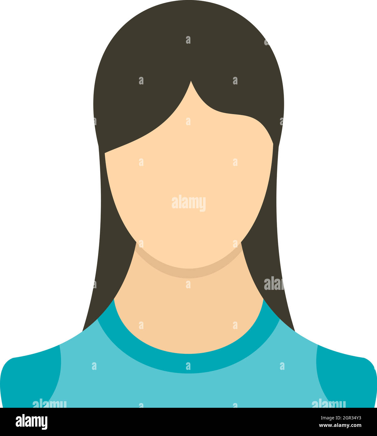 Woman icon in flat style Stock Vector Image & Art - Alamy