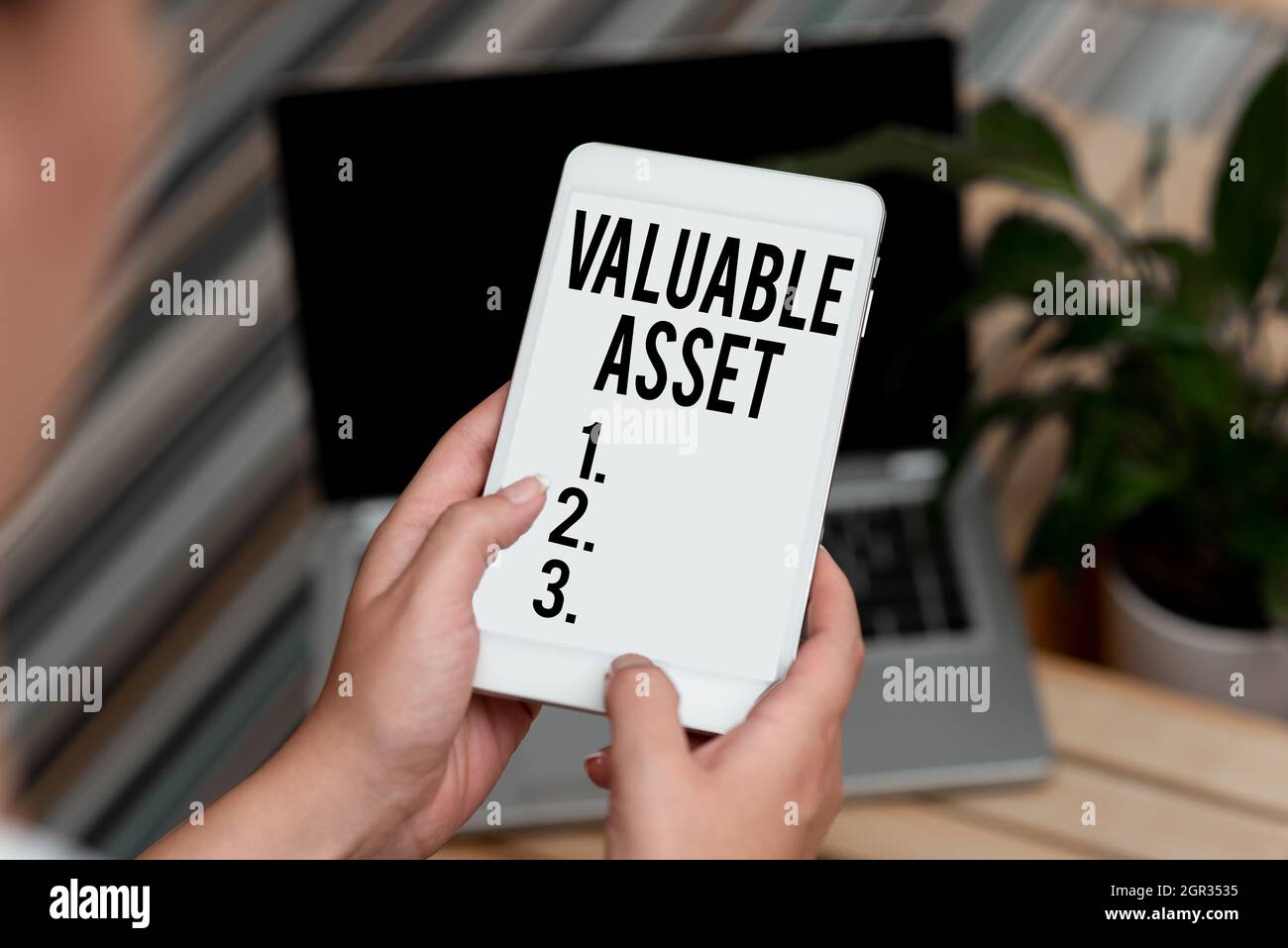 Text sign showing Valuable Asset. Business approach Your most valuable ...