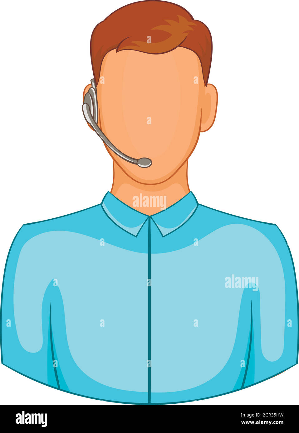 Customer support worker male Stock Vector Images - Alamy