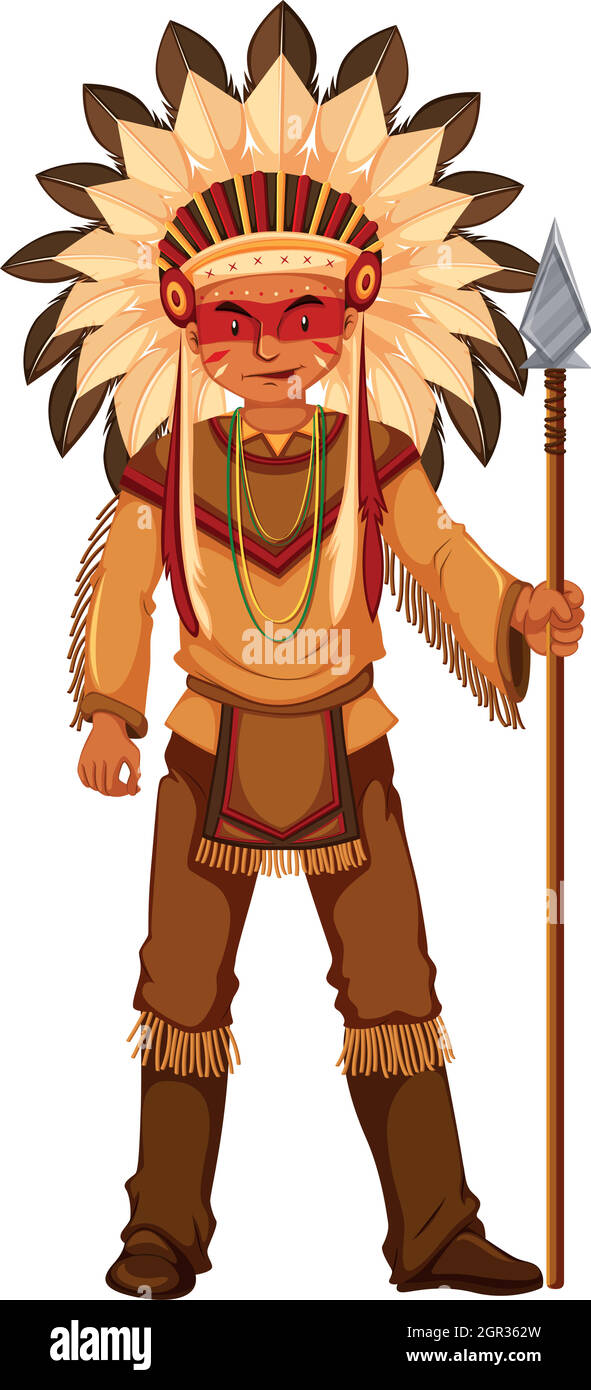 Native American Indian Man Drawing