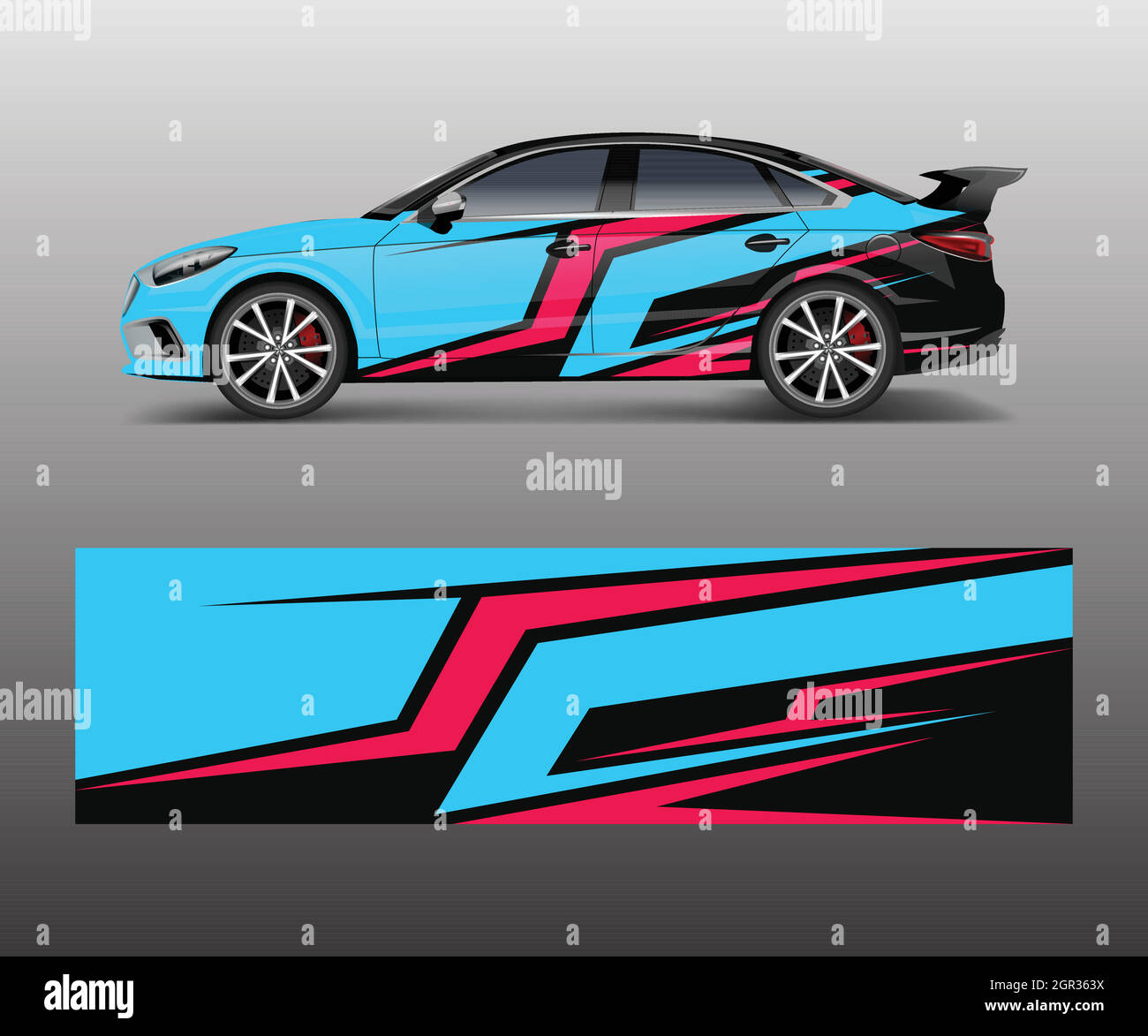 abstract stripe for racing car wrap, sticker, and decal design vector ...