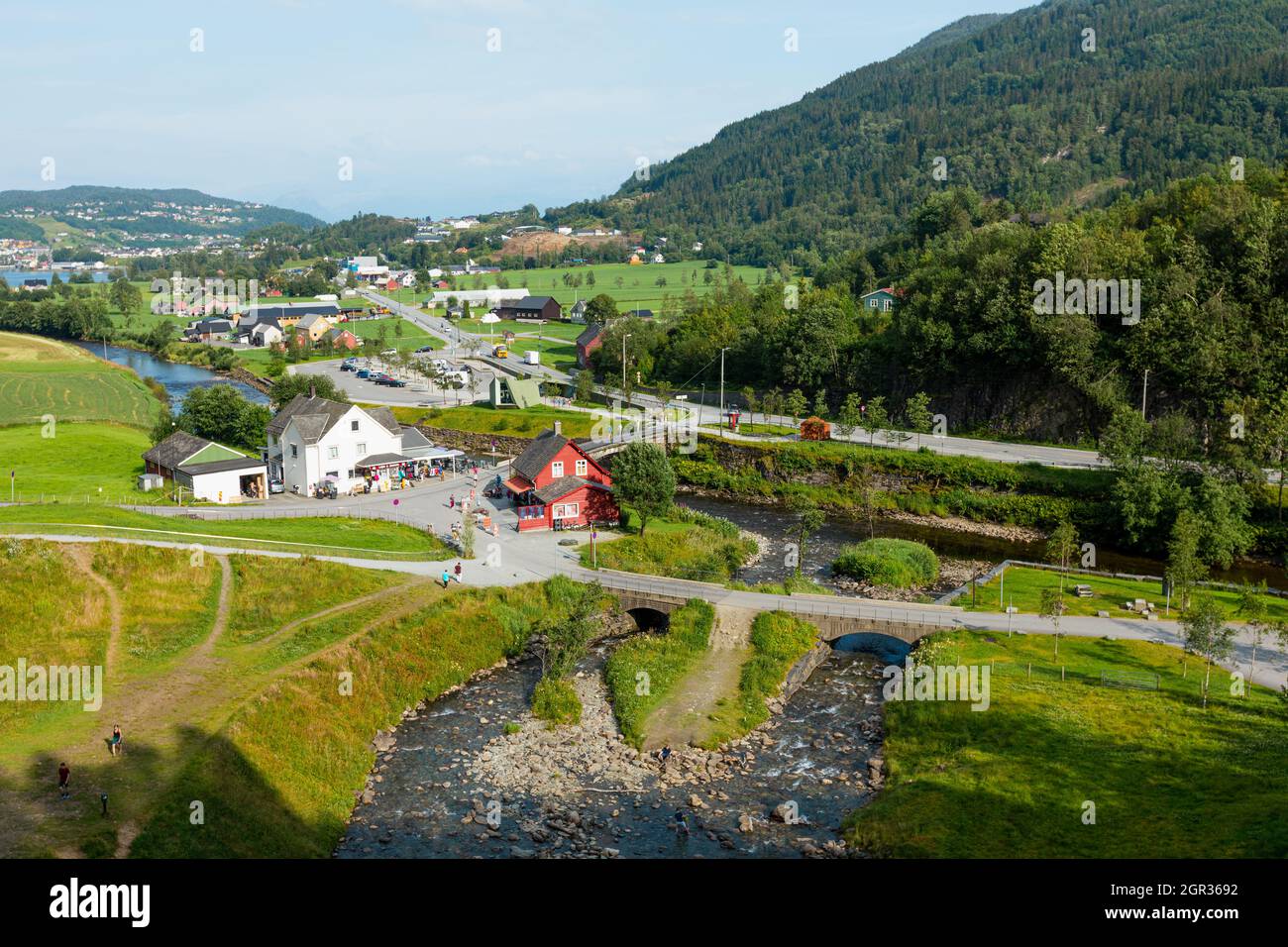 Narrow fjord between steep mountains hi-res stock photography and ...