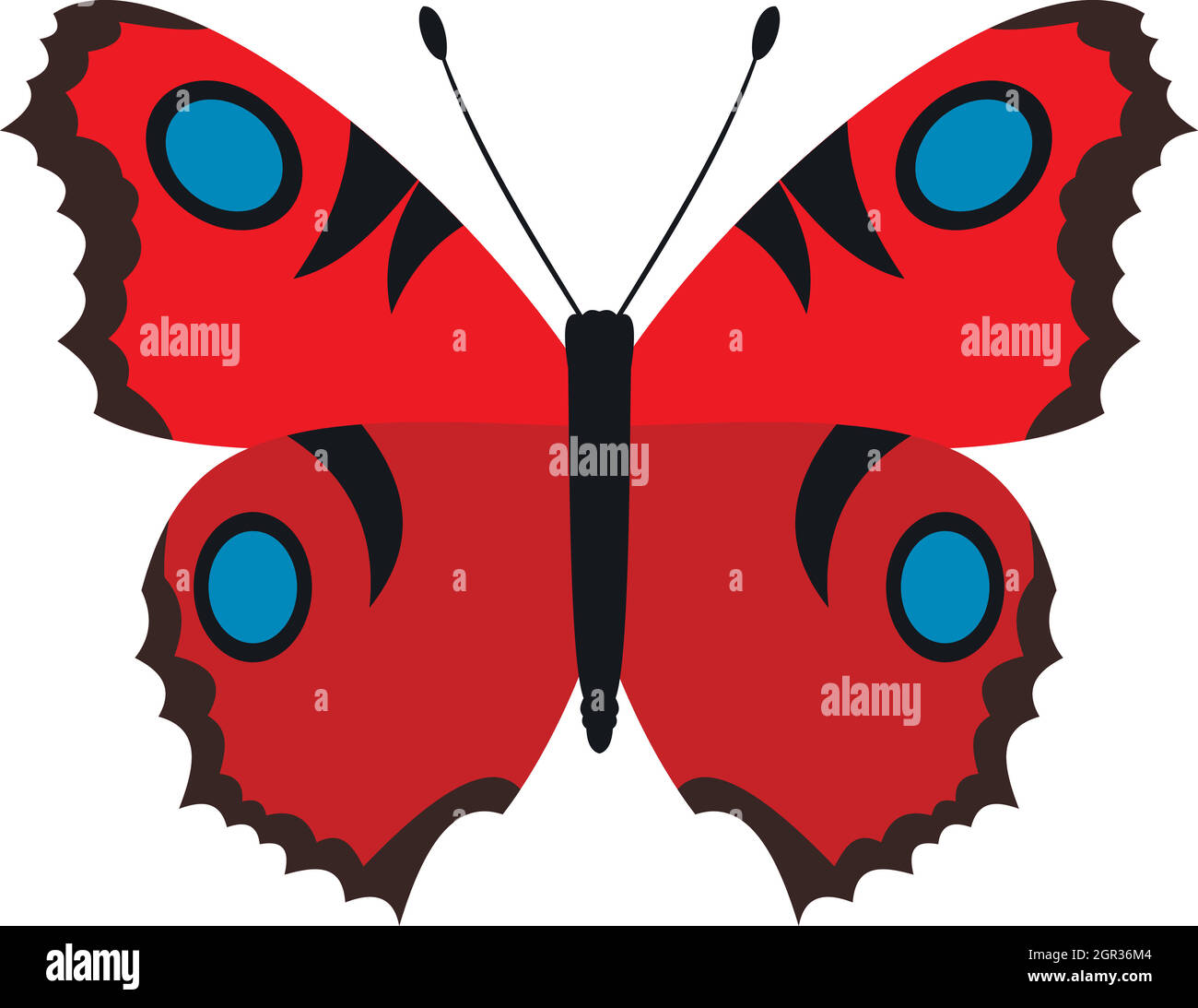 Butterfly in color Stock Vector Images - Alamy