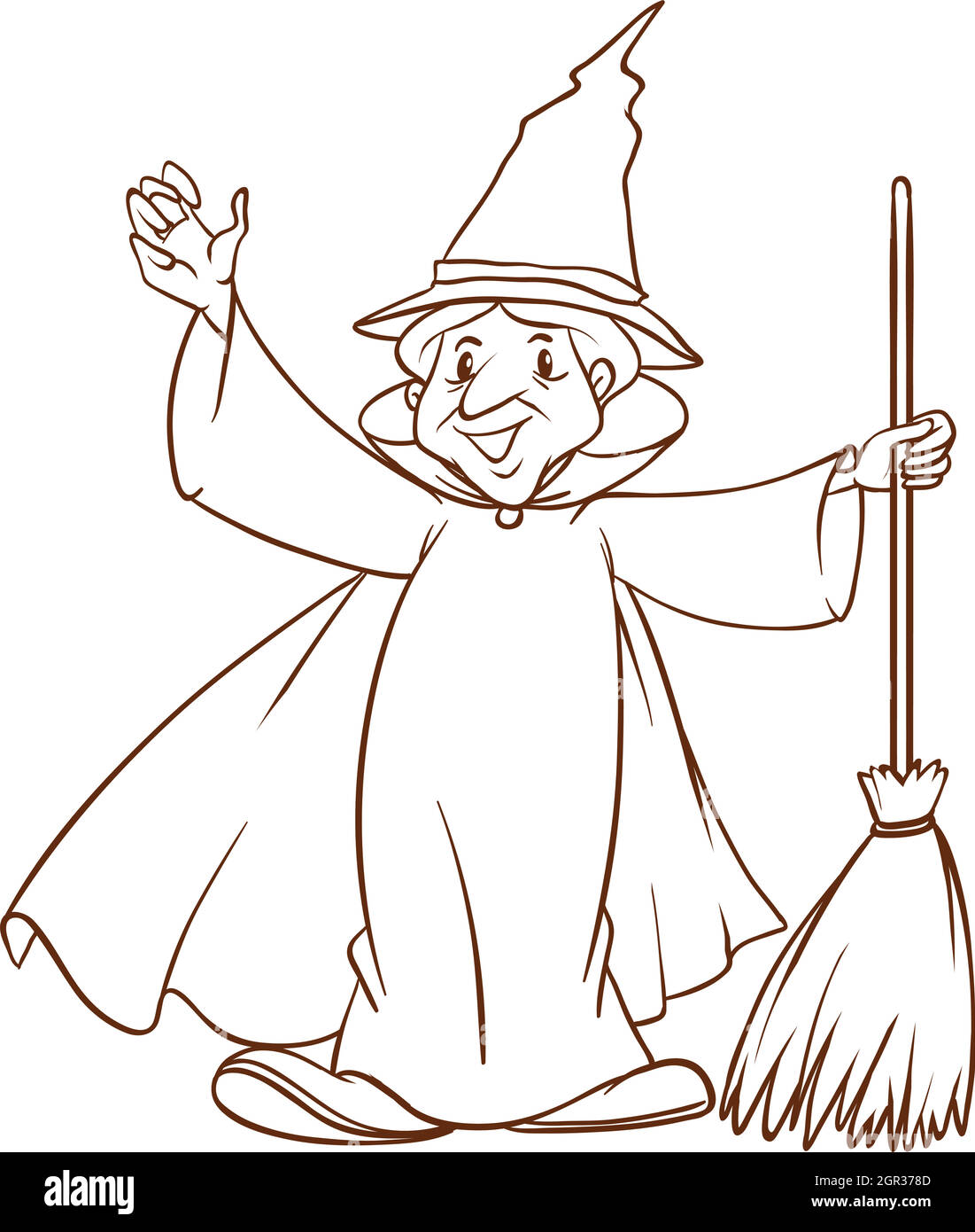 A simple sketch of a wizard Stock Vector Image & Art - Alamy