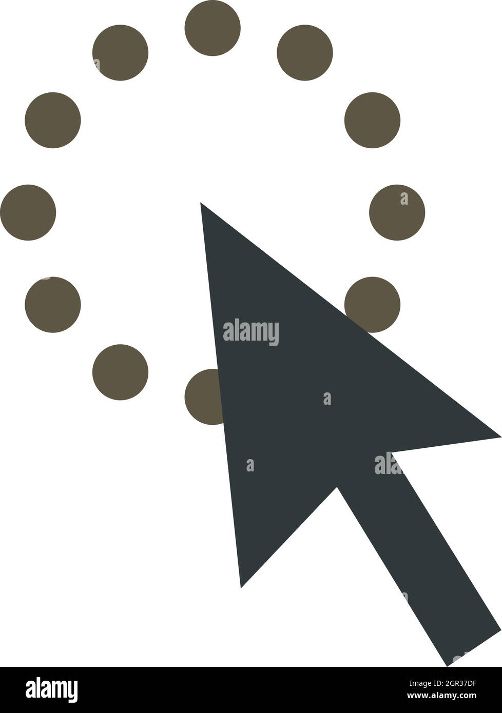 Black cursor icon, flat style Stock Vector Image & Art - Alamy