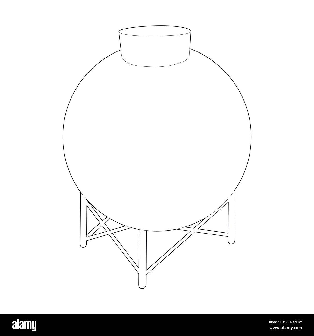 Round container for liquids icon, outline style Stock Vector Image ...