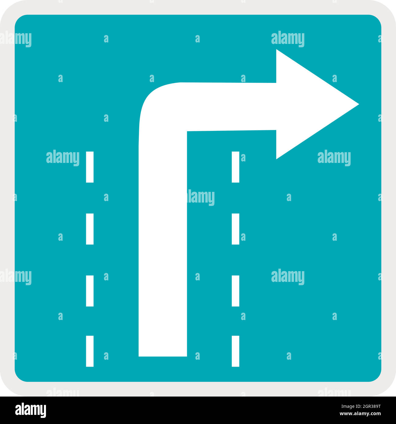 Turn right symbol Stock Vector Images - Alamy