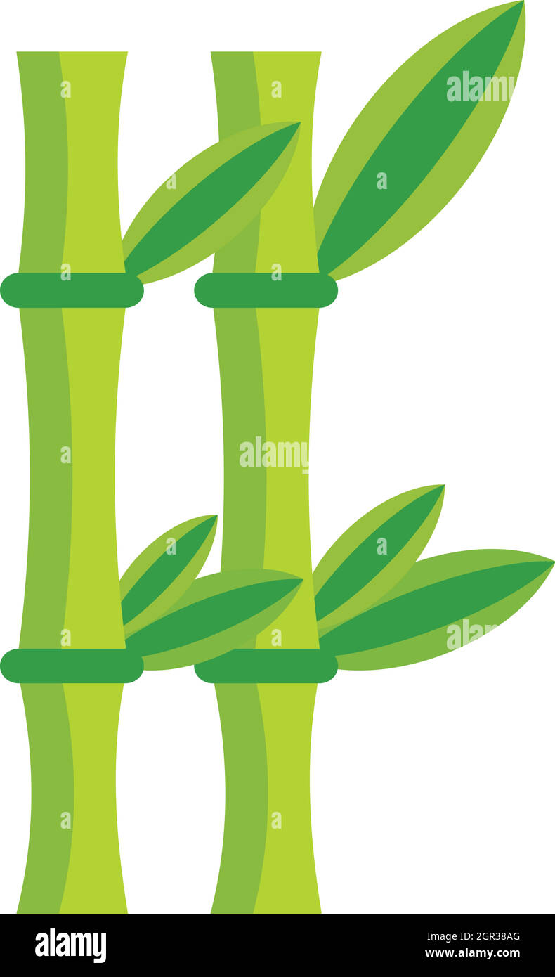 Bamboo icon, flat style Stock Vector Image & Art - Alamy
