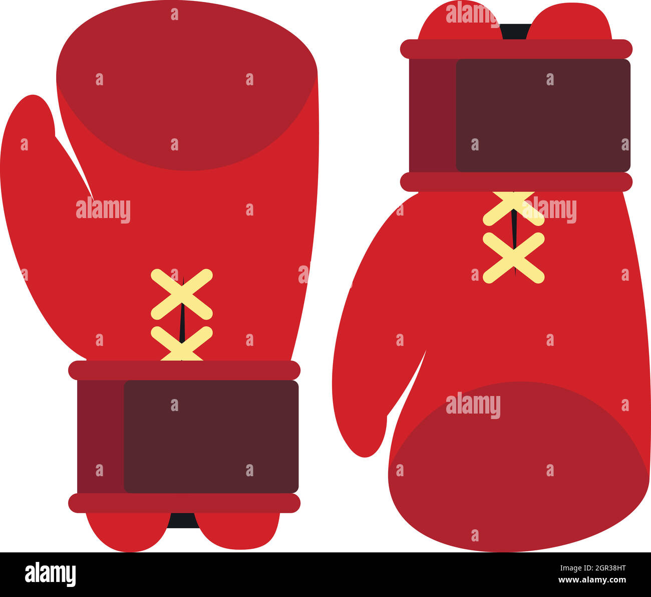 Boxing gloves icon in flat style Stock Vector Image & Art - Alamy