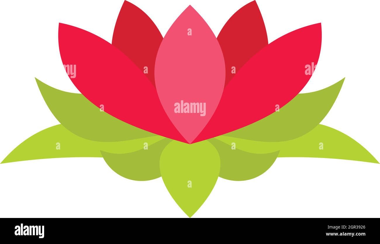 Lotus flower icon in flat style Stock Vector Image & Art - Alamy