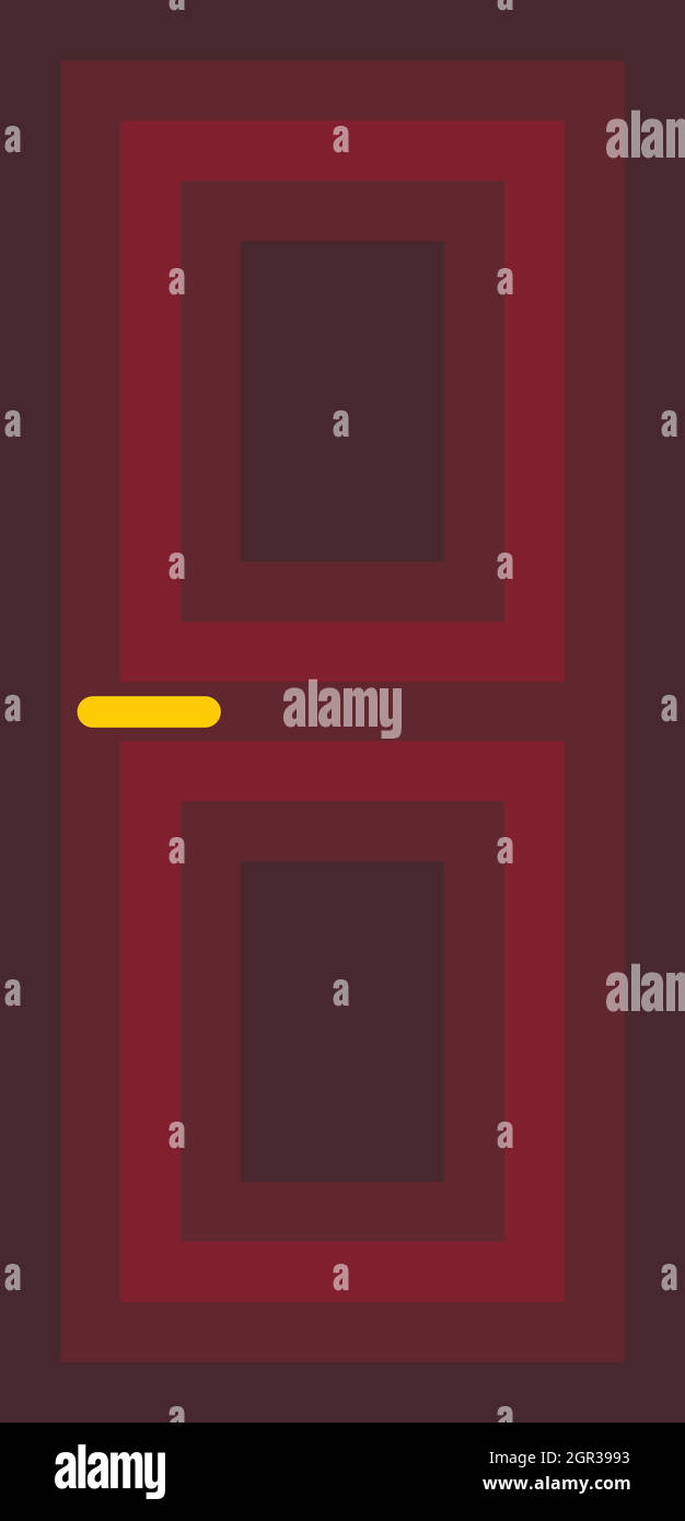 Closed wooden door metal Stock Vector Images - Alamy