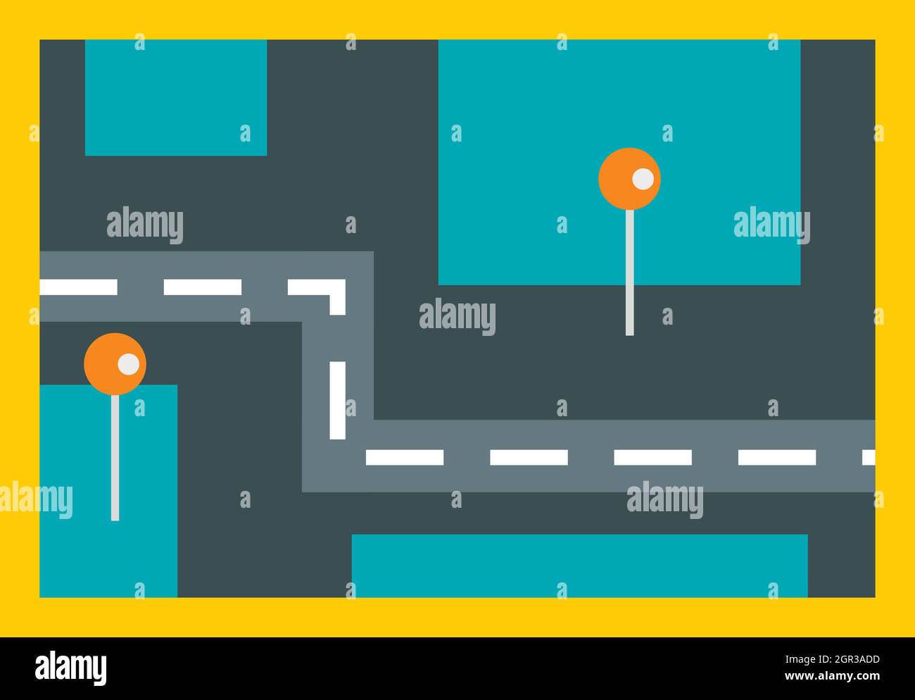 Road map icon, flat style Stock Vector Image & Art - Alamy