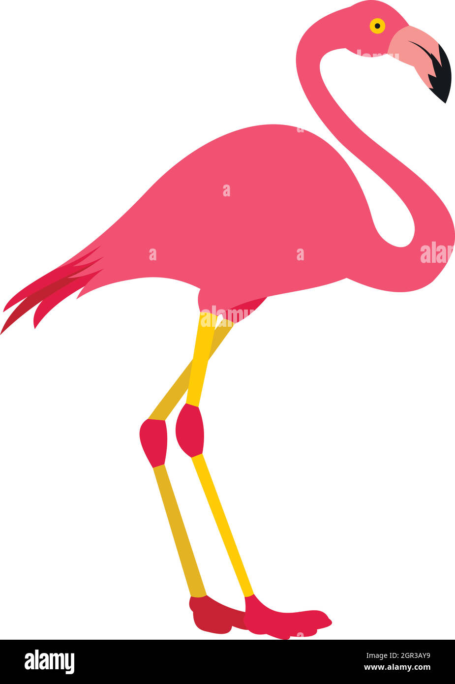 Flamingo in water Stock Vector Images - Alamy