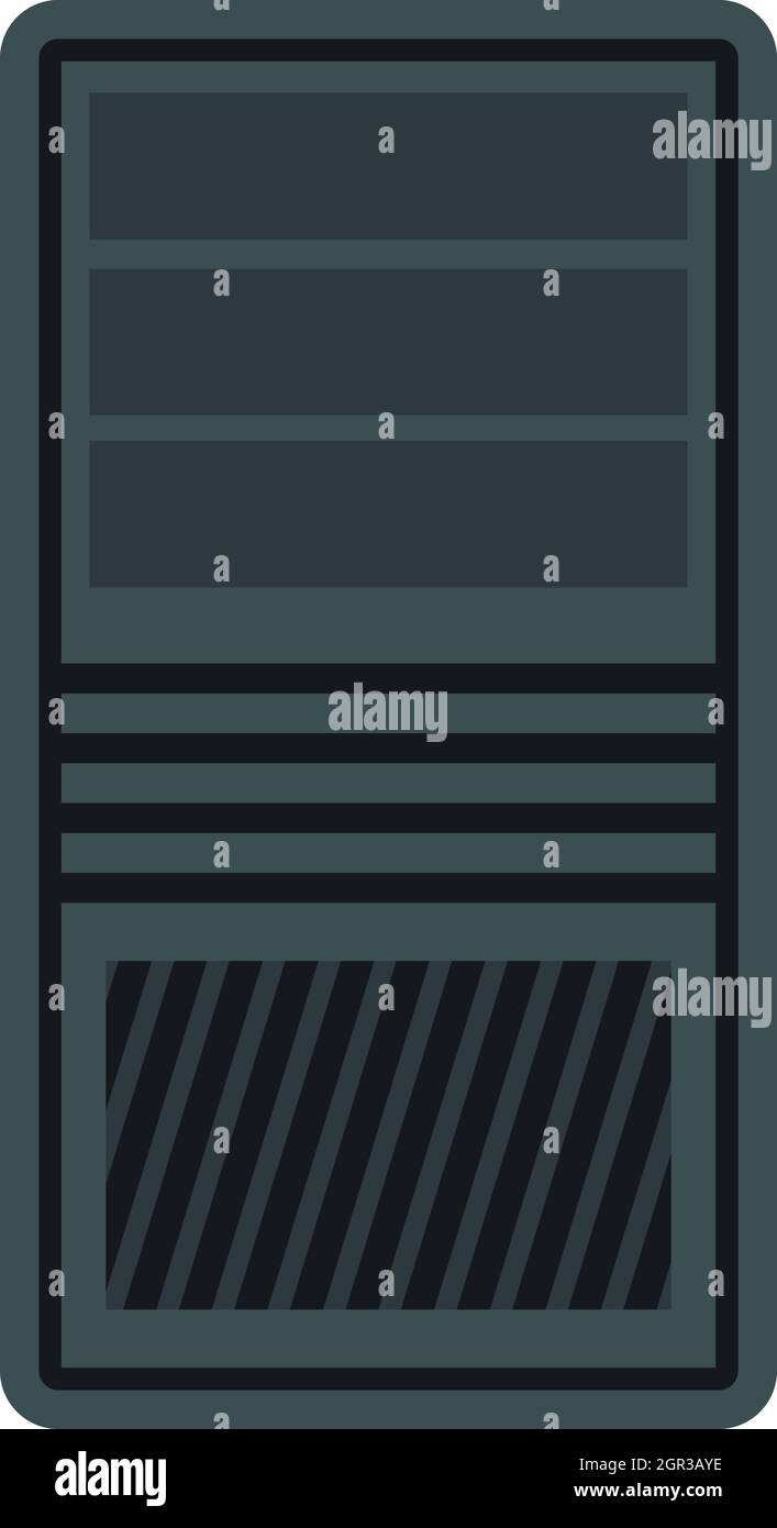 System unit of computer icon, flat style Stock Vector Image & Art - Alamy