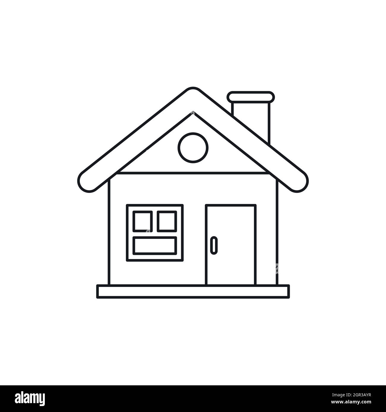 House icon, outline style Stock Vector Image & Art - Alamy