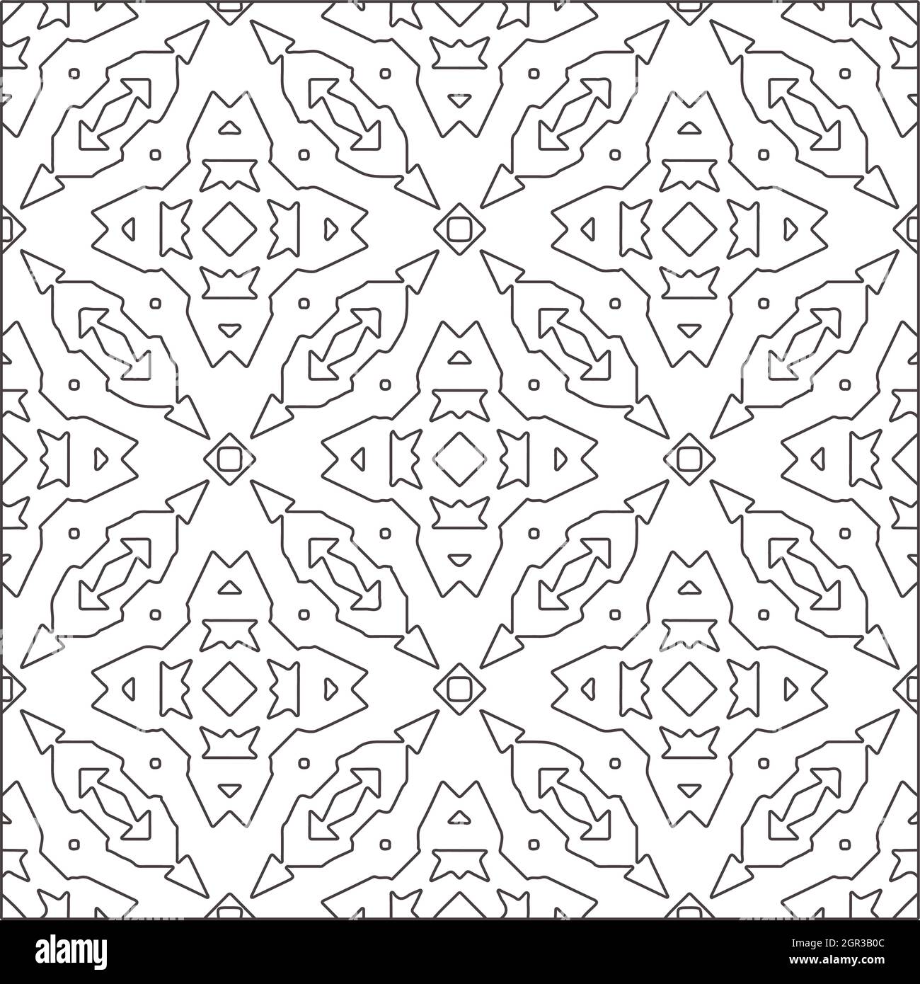 Vector pattern with symmetrical elements . Repeating geometric tiles ...