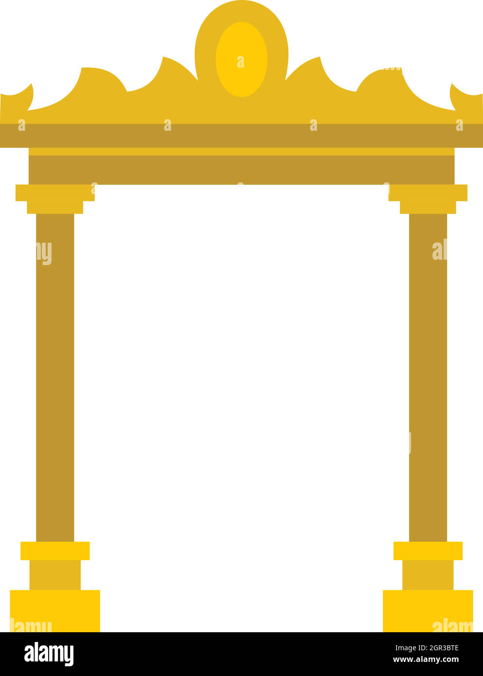 Golden antique arch icon, flat style Stock Vector Image & Art - Alamy