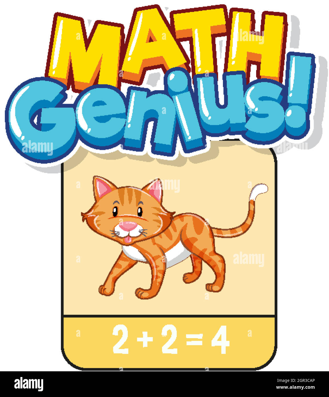 Math flashcard design for adding numbers Stock Vector Image & Art - Alamy