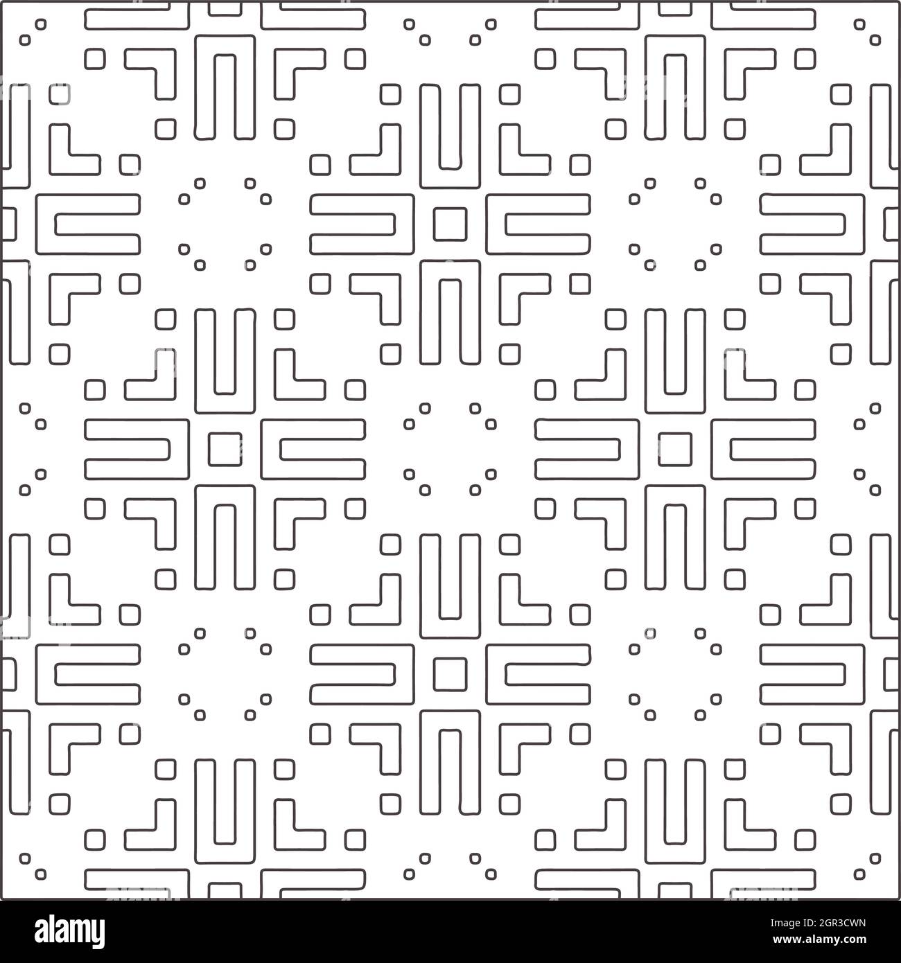 Vector pattern with symmetrical elements . Repeating geometric tiles ...