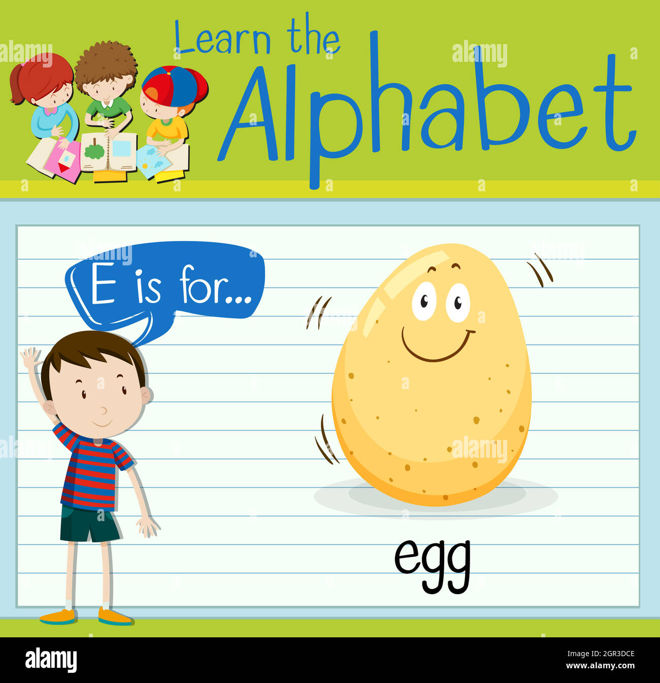 Flashcard letter E is for egg Stock Vector Image & Art - Alamy