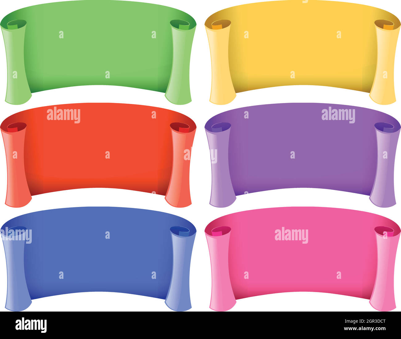 Banner template in six colors Stock Vector Image & Art - Alamy